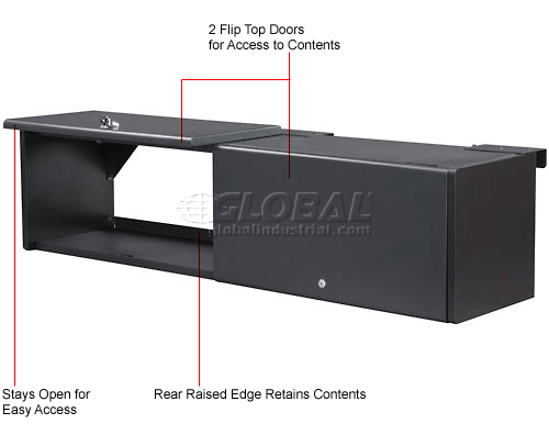 Interion® 60" Overhead Cabinet In Black