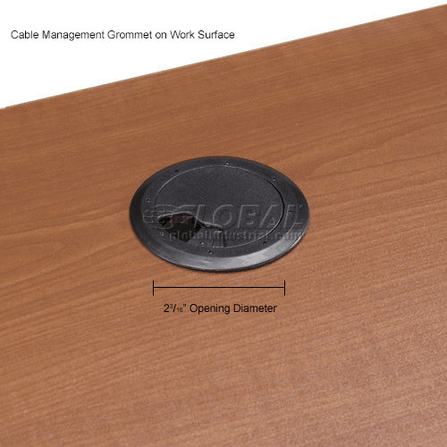 Interion® 36"W Right Handed Return Table, Cherry