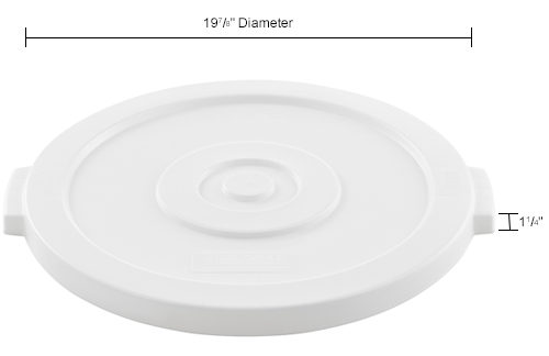 Global Industrial™ Plastic Trash Can Lid - 20 Gallon White