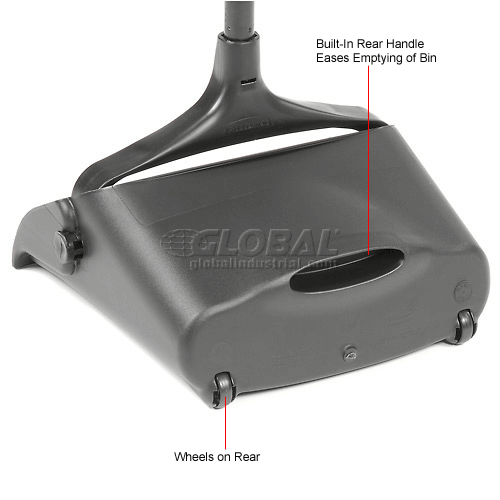 Rubbermaid® Lobby Pro® Upright Dust Pan FG253100BLA - Pkg Qty 6