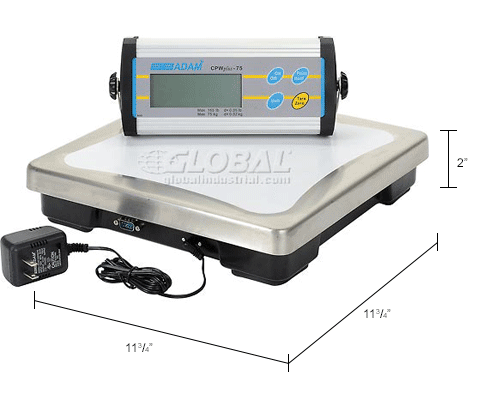 Adam Equipment CPWplus 75 Digital Bench Scale 165lb x 0.05lb 11-13/16 ...