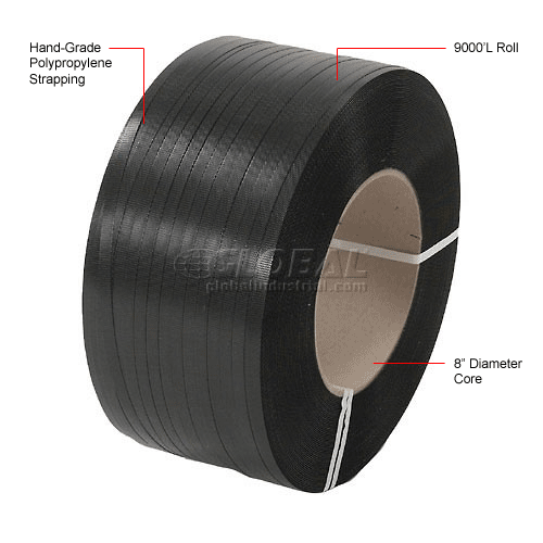 Global Industrial™ Polypropylene Strapping, 1/2"W x 9000'L x 0.018 ...
