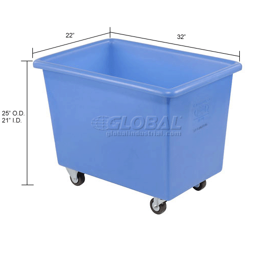 Dandux Blue Plastic Box Truck 51126006U-3S 6 Bushel Medium Duty