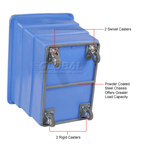 Dandux Blue Plastic Box Truck 51116018U-4S 18 Bushel Heavy Duty