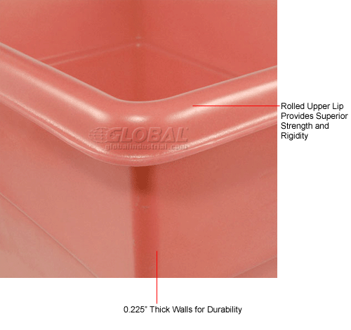 Dandux Red Plastic Box Truck 51116008R-3S 8 Bushel Heavy Duty