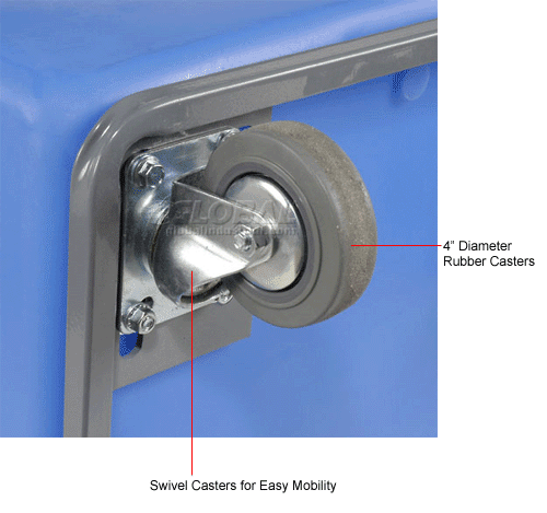 Dandux Blue Plastic Box Truck 51116018U-4S 18 Bushel Heavy Duty