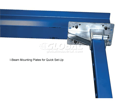 Adjustable Height Steel Gantry Crane, 10'W x 8'6"-14'H, 4000 Lb. Capacity