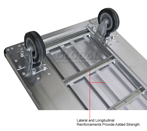 Global Industrial™ Folding Aluminum Platform Truck 29 x 19 400 Lb. Capacity