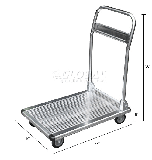 Global Industrial™ Folding Aluminum Platform Truck 29 x 19 400 Lb. Capacity
