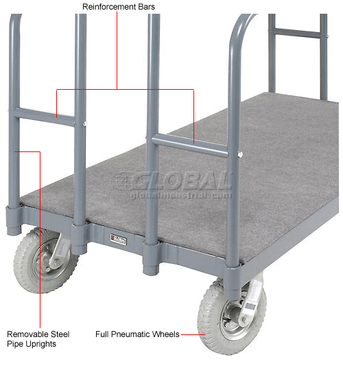 Global Industrial™ Panel, Sheet & Lumber Truck with Carpeted Deck 1200 ...