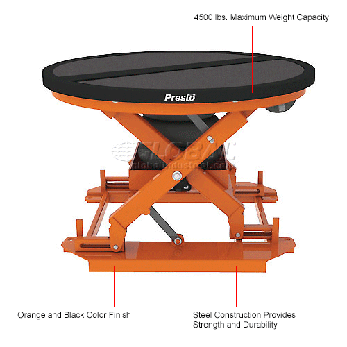 PrestoLifts™ Self Leveling Pallet Carousel & Skid Positioner, 400-4500 ...