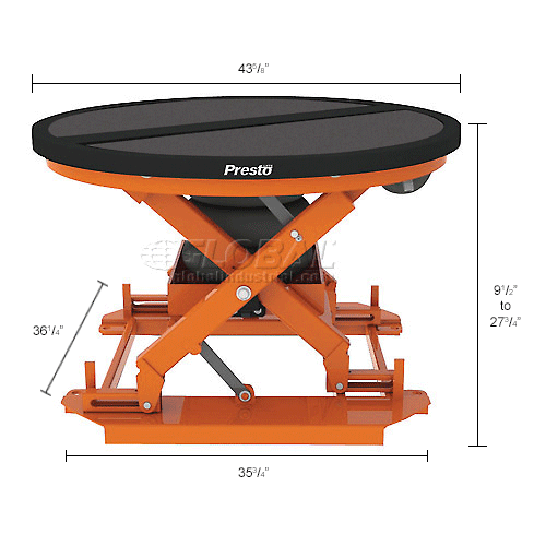 PrestoLifts™ Self Leveling Pallet Carousel & Skid Positioner, 400-4500 ...
