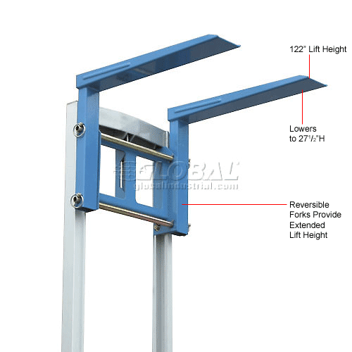 Lightweight Hand Operated Lift Truck A-LIFT-R-HP 400 Lb. Cap. Fixed Legs