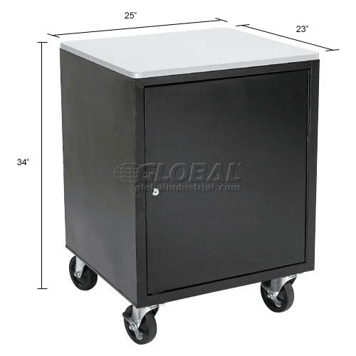Global Industrial® Audio Visual Cart w/ Lockable Cabinet, 500 Lb ...