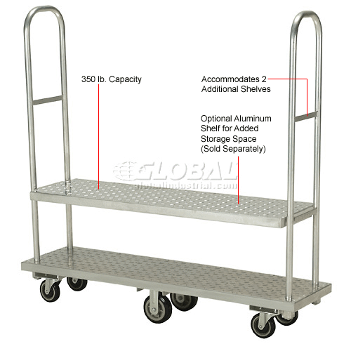 Global Industrial™ Aluminum Deck Narrow Aisle U-Boat Platform Truck 63 ...