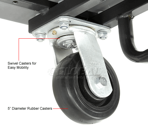 Global Industrial™ Heavy Duty Plastic Tilt Truck, 1 Cu. Yd. Cap,1250 ...