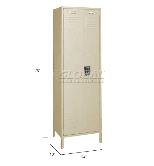 Penco® Vanguard™ 1-Tier 2 Door Executive Locker w/Legs,24"Wx18"Dx72"H ...