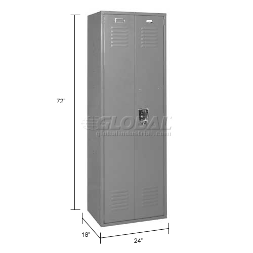 Penco® Vanguard™ 1-Tier 2 Door Executive Locker, 24"W x 18"D x 72"H ...