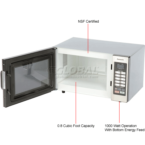 Panasonic® NE-1054F, Microwave Oven, 0.8 Cu. Ft., 1000 Watt, Keypad ...