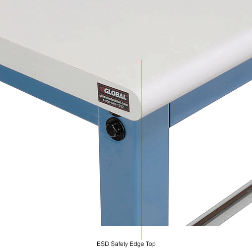 Global Industrial™ Packing Workbench W/Riser Kit, ESD Safety Edge, 72"W ...