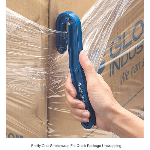 Global Industrial™ Heavy Duty Stretch Wrap Film Cutter Blue 2pack