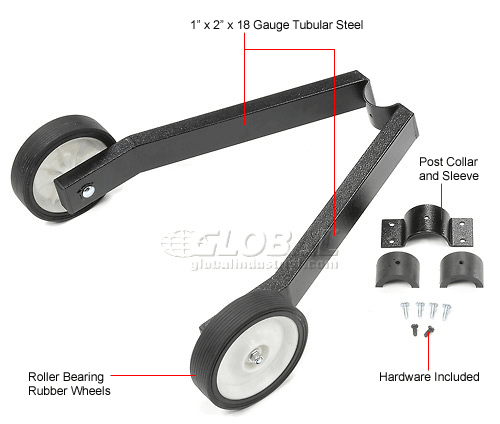 Global Industrial™ Fan Dolly for 1-1/2" To 2-1/4" Dia. Pedestal Fans