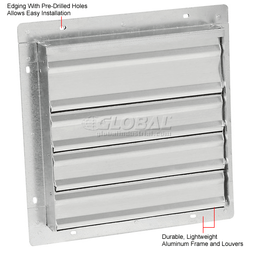 Global Industrial™ Shutter For 30" Exhaust Fan, 33-1/8"W x 33"H