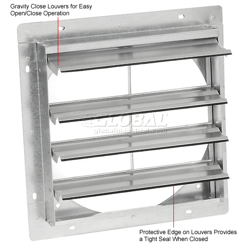 Global Industrial™ Shutter For 24" Exhaust Fan, 27-1/8"W x 27"H