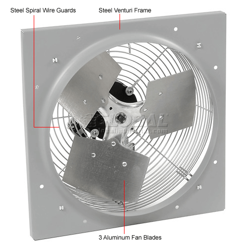 TPI 14" Venturi Mounted Direct Drive Exhaust Fan, 1/8 HP, Single Phase