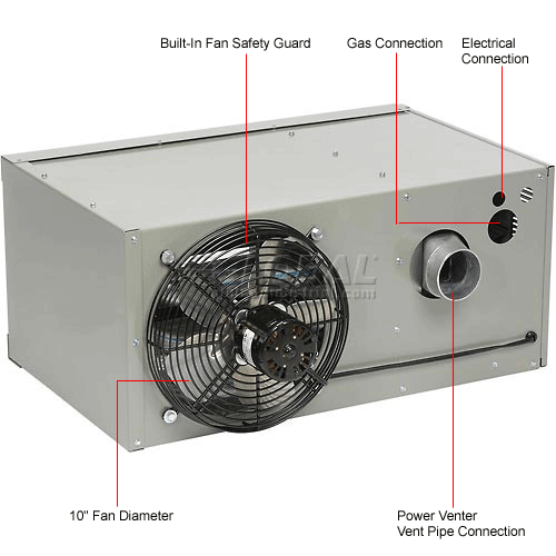 Modine Hot Dawg® Natural Gas Fired Unit Heater Low Profile 45000 BTU