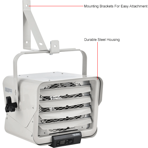 Global Industrial® Portable Heater With Remote, 240V, 1 Phase, 7500W