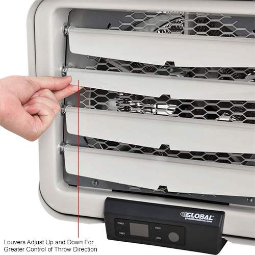 Global Industrial® Portable Heater With Remote, 240V, 1 Phase, 7500W