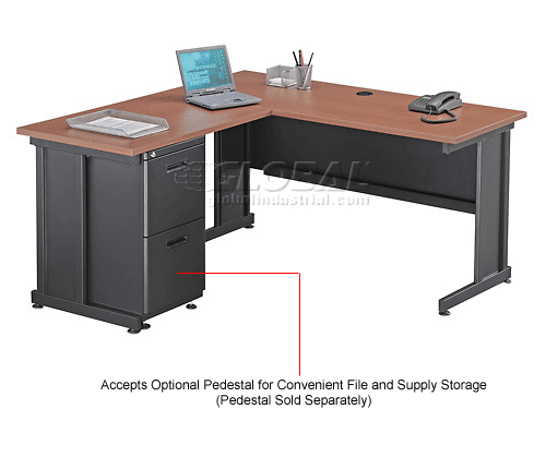 Interion® 48" Left Handed Return Table, Cherry