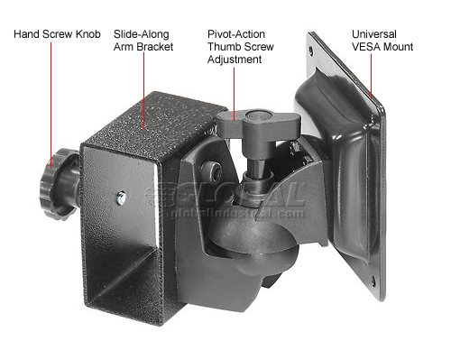 Global Industrial™ Double Arm Kit with 2 VESA Mounts For Orbit ...