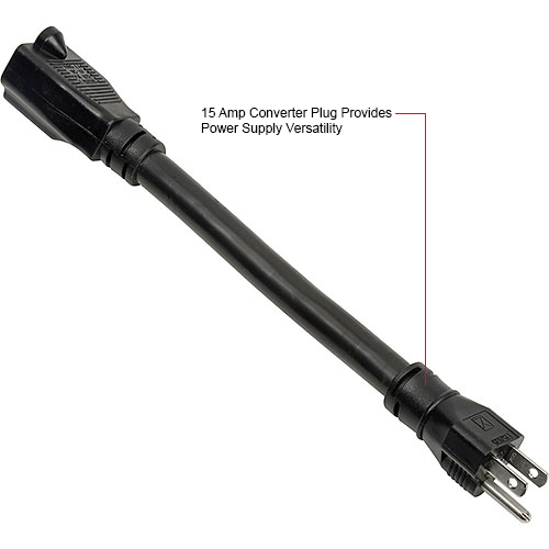 Interion® Plug In Cable 72" - 20 Amp Circuit 1 (includes 15 Amp Adapter ...