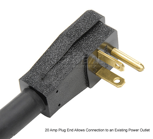Interion® Plug In Cable 72" - 20 Amp Circuit 1 (includes 15 Amp Adapter ...