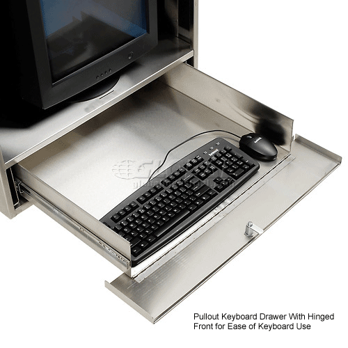 AERO Manufacturing Stainless Steel Countertop Computer Cabinet