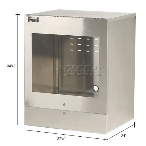 AERO Manufacturing Stainless Steel Countertop Computer Cabinet