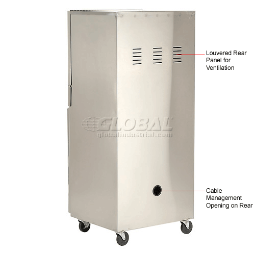 AERO Manufacturing Stainless Steel Mobile Computer Cabinet