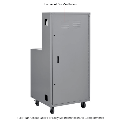 Global Industrial™ Mobile Heavy-Duty LCD Computer Cabinet, Dark Gray ...