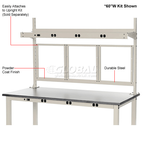 Global Industrial™ Panel Mounting Kit for 48"W Bench - Tan