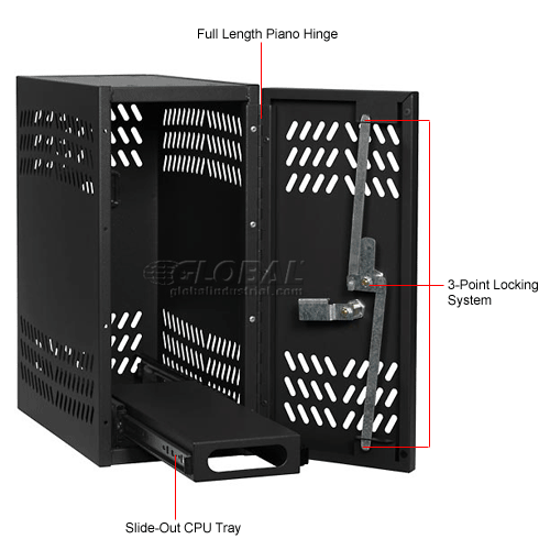 Computer Furniture | Computer Cabinets | Datum Large Hanging CPU Locker ...