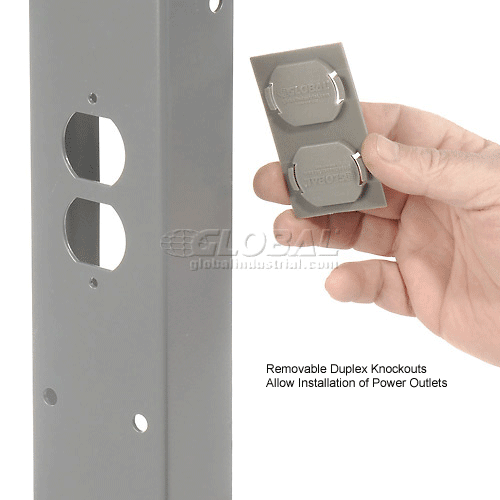 Global Industrial™ Adjustable Height Steel C-Channel Leg For Workbench ...