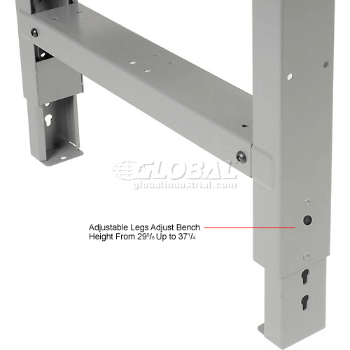Global Industrial™ Workbench w/ Maple Square Edge Top & Riser, 60"W x ...