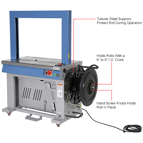 High Speed Auto Feed Polypropylene Strapping Machine, 49"L x 58"H x 23 ...