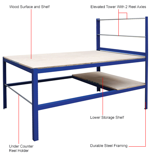 Multi-Purpose Packaging Work Bench, 72"W x 48"D