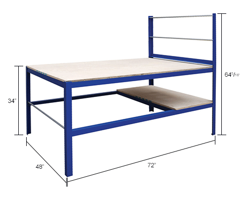 Multi-Purpose Packaging Work Bench, 72"W x 48"D