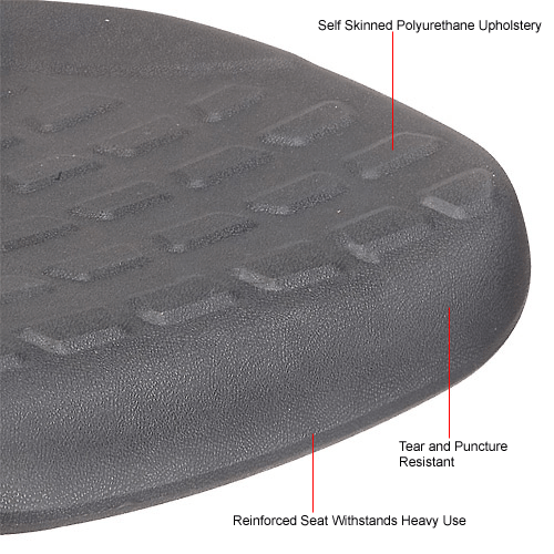 Interion® Ergonomic Task Chair With Mid Back, Polyurethane, Black