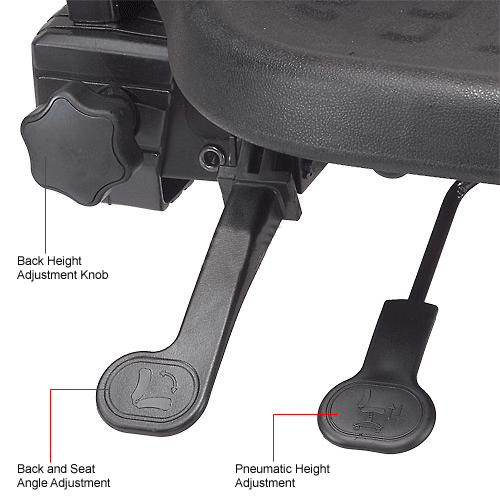 Interion® Ergonomic Task Chair With Mid Back, Polyurethane, Black