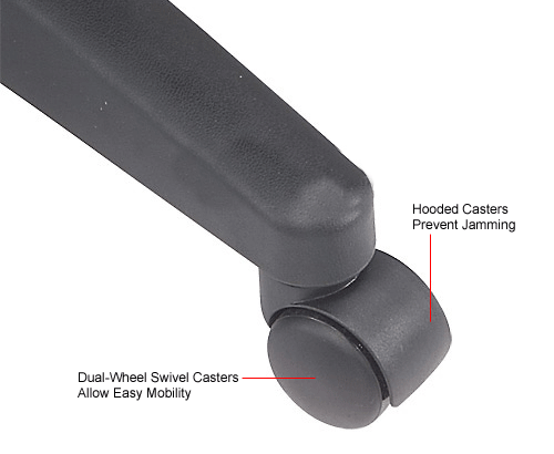 Interion® Ergonomic Task Chair With Mid Back, Polyurethane, Black